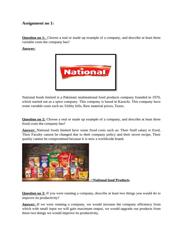 Assignment No 1-1 | PDF