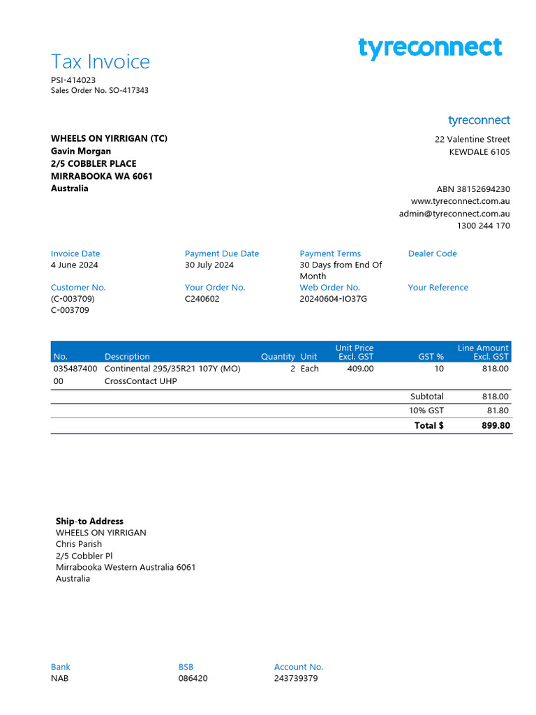 Sales - Invoice TC | PDF