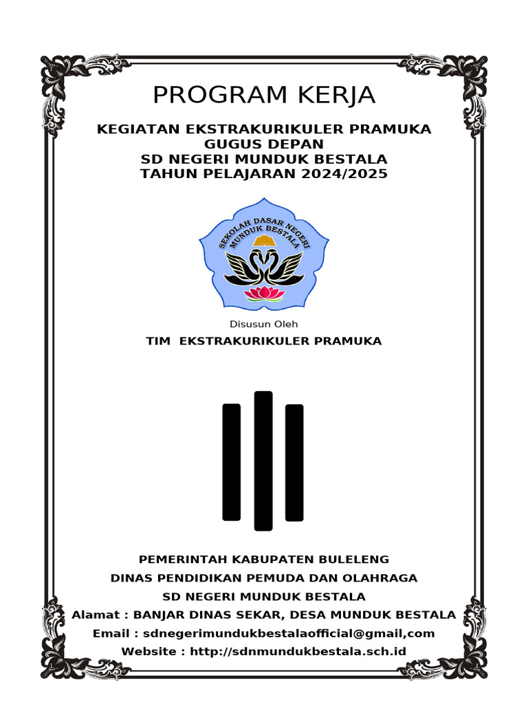 Program Kerja Ekstrakurikuler Pramuka | PDF