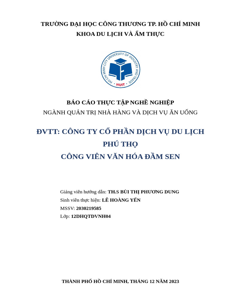 BAO CAO THUC TAP NV2 Lehoangyen | PDF