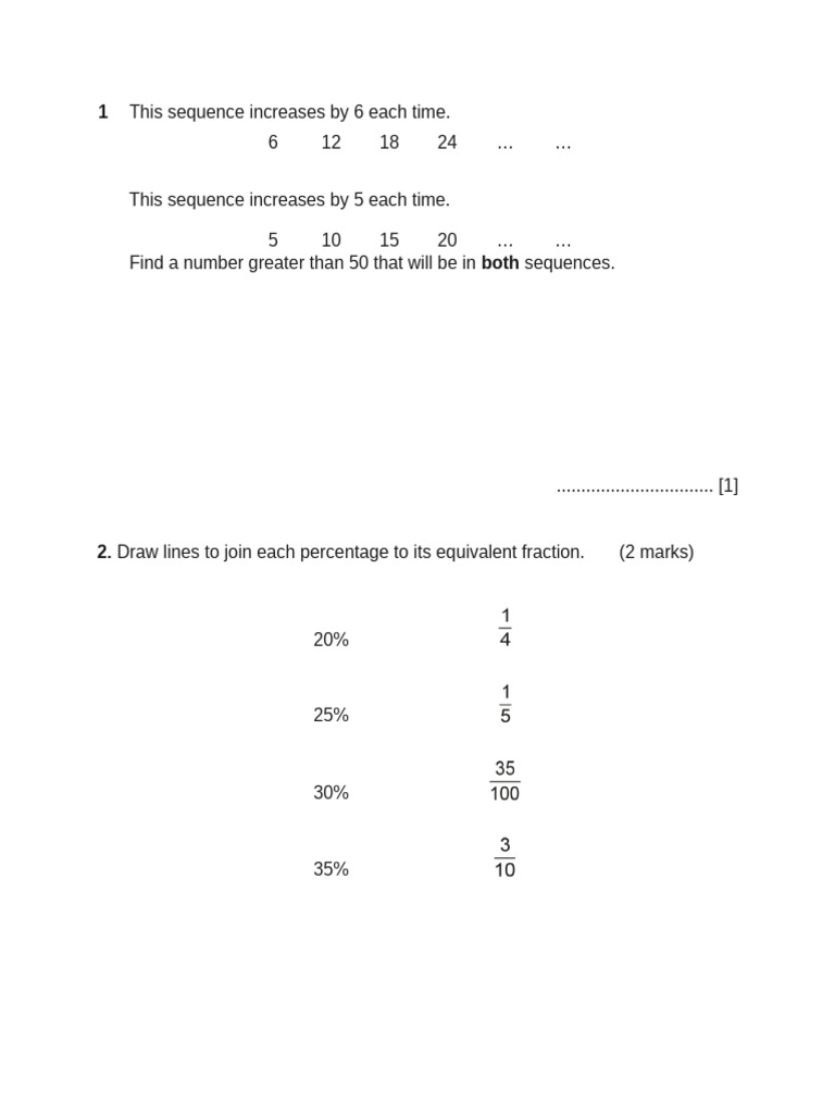 Year 6 End of Term Exams Term 1 2023 | PDF