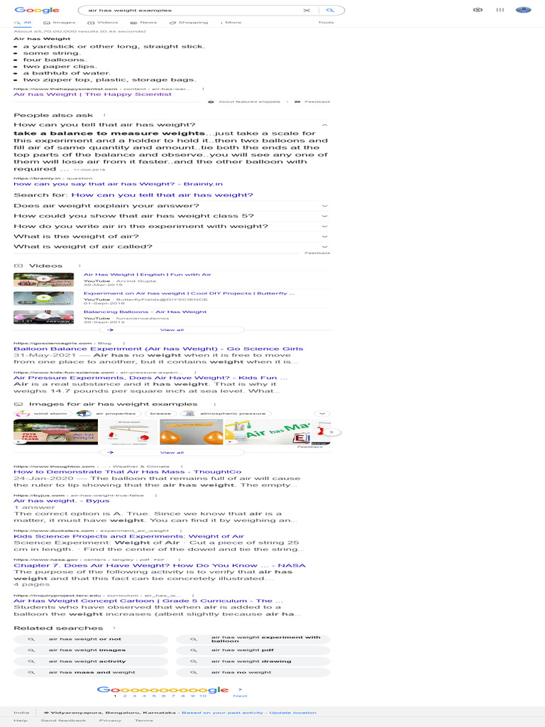 Air Has Weight Examples - Google Search 2 | PDF