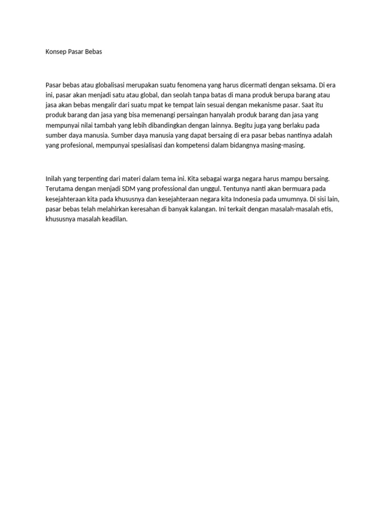 Konsep Pasar | PDF