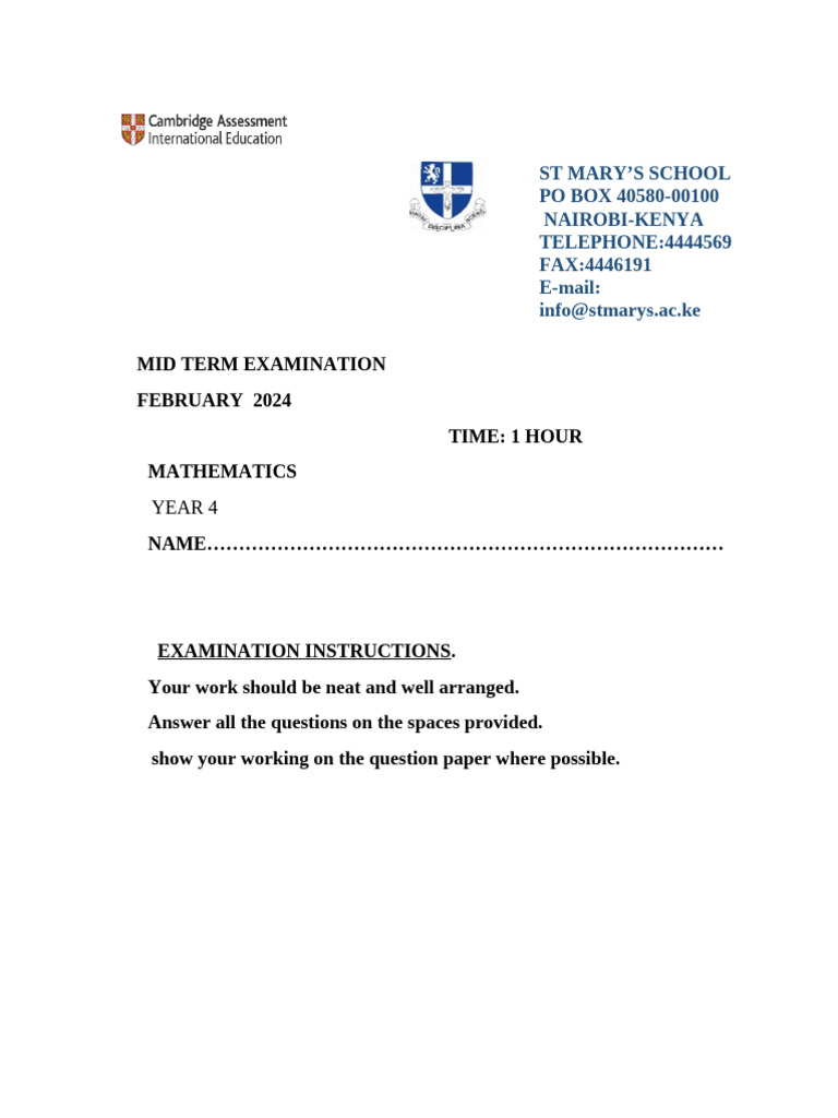 Year 4 Science Mid Term | PDF