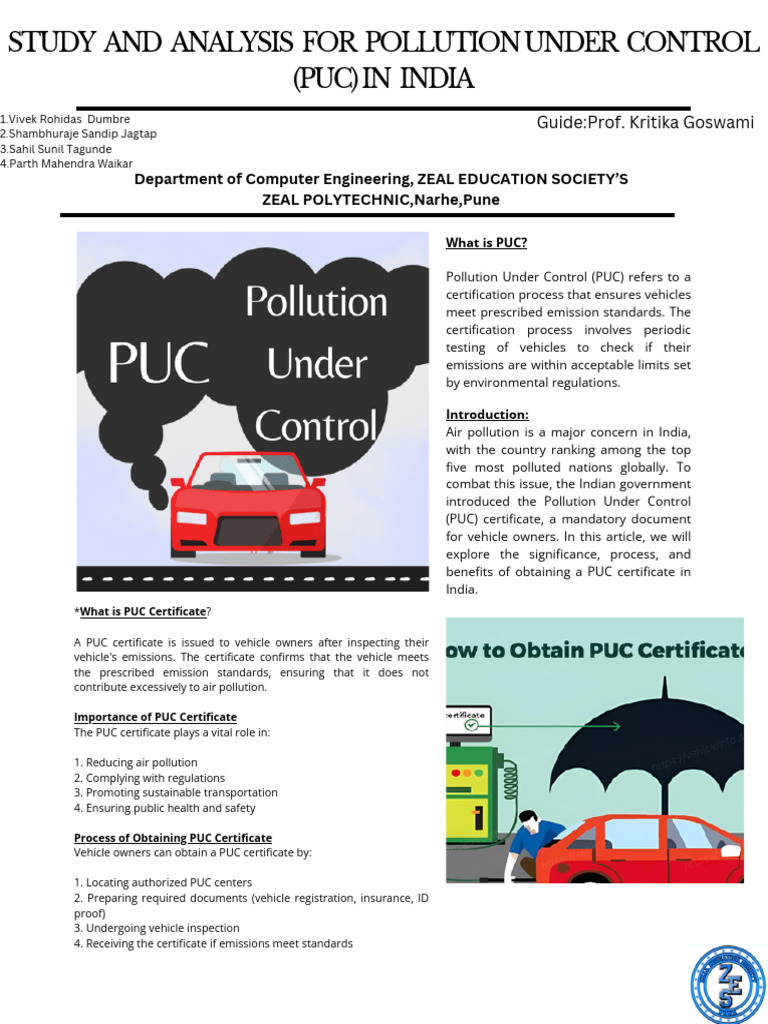 Pollution Under Control (Puc) in India | PDF | Exhaust Gas | Air Pollution
