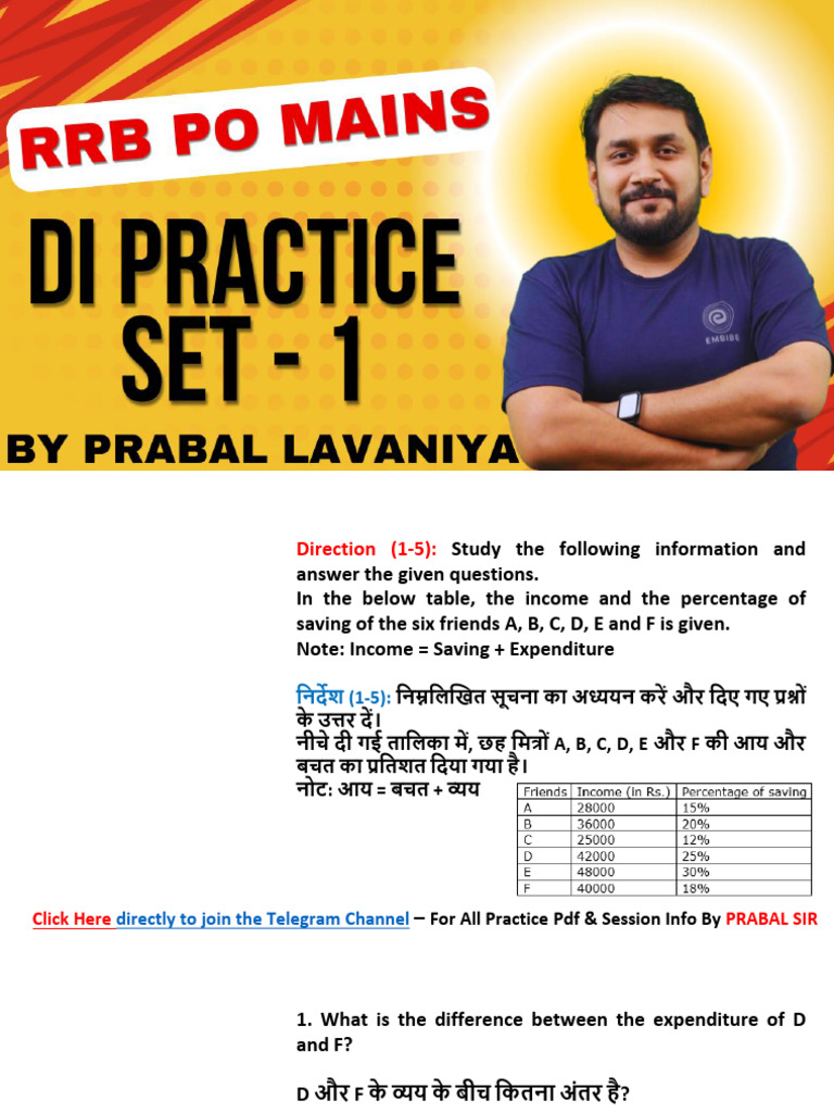 Mains 10 Di Sets by Prabal Sir | PDF