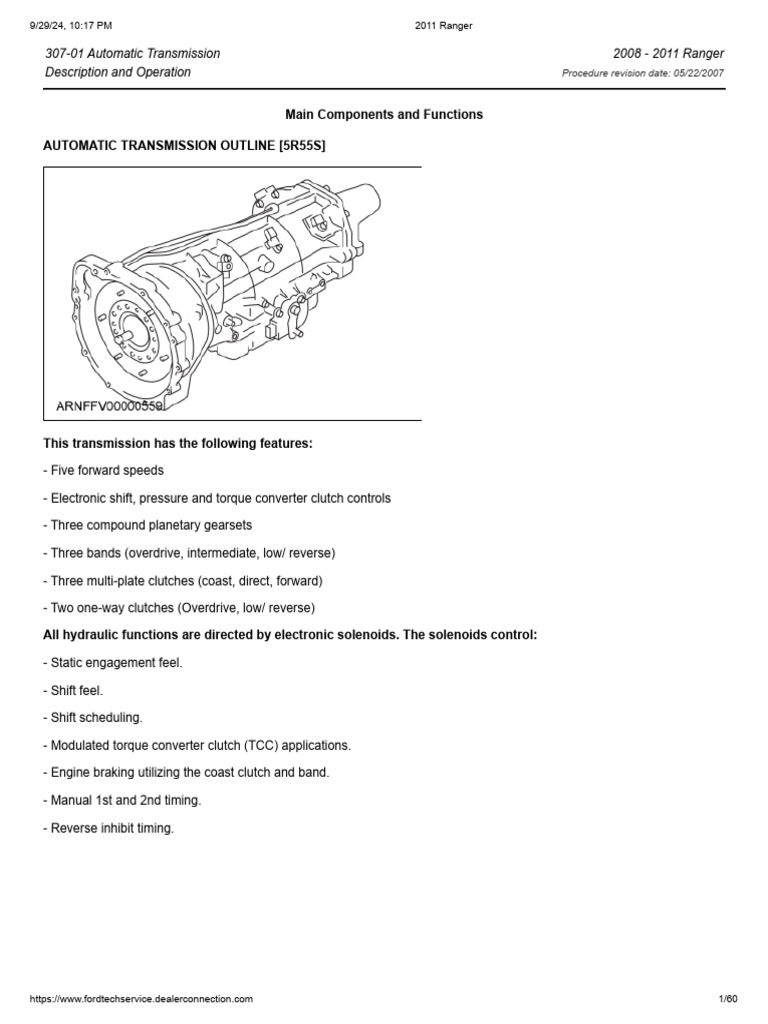 2011 Ranger Transmission | PDF
