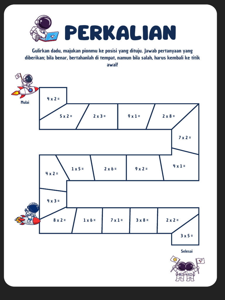 Perkalian Dasar Lembar Kerja Matematika Numerasi SD Kelas 3 Hitam Putih ...