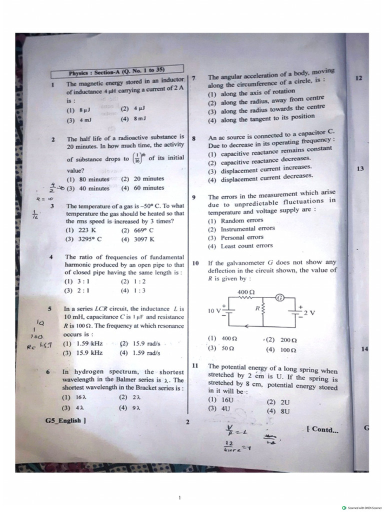 Neet 2023 Paper g5 | PDF