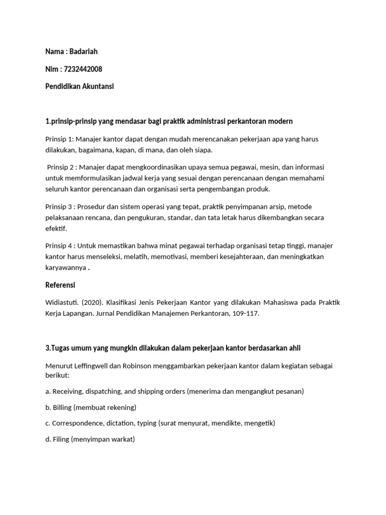 UTS ADP - Badariah | PDF