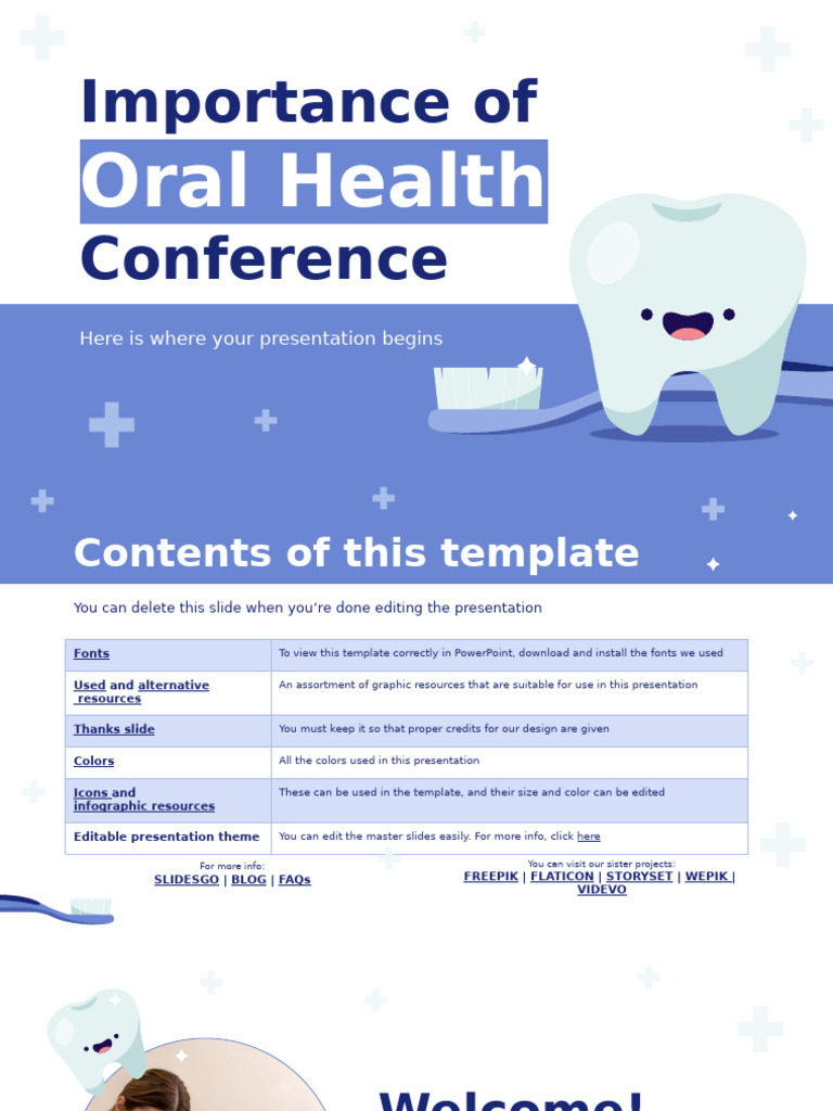 Importance of Oral Health Conference by Slidesgo | PDF