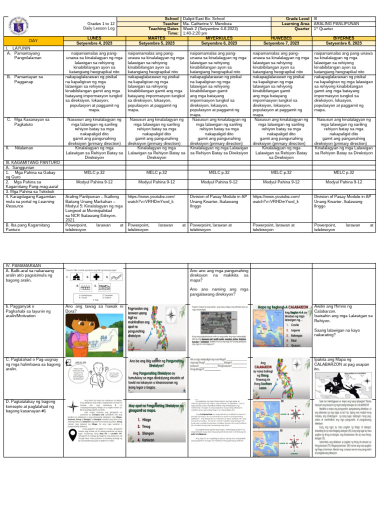 DLL-ARALING PANLIPUNAN-Q1-WEEK 2 | PDF