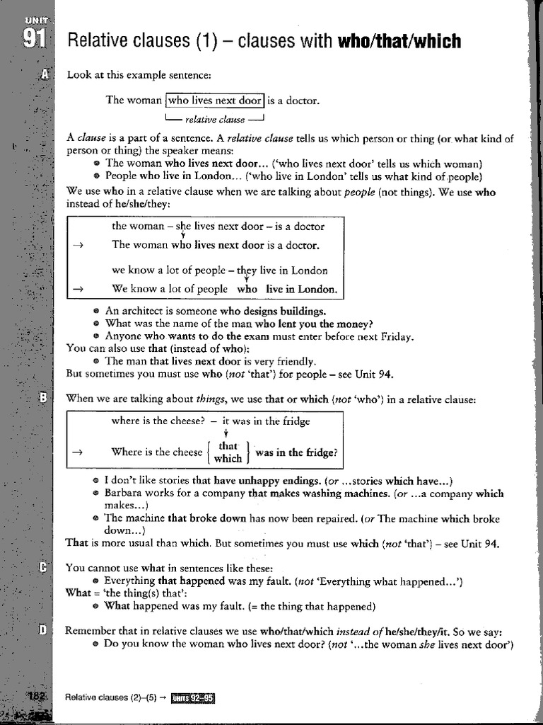Relative Clauses Raymond Murphy - English Grammar in Use (With Answers ...
