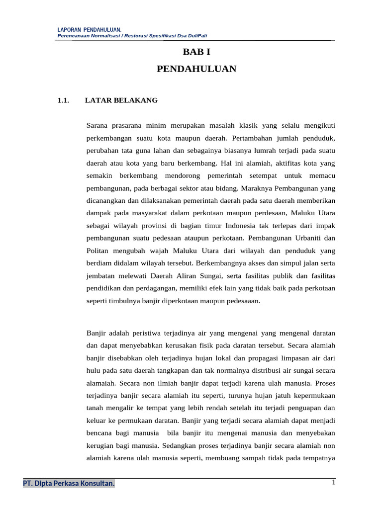 Laporan Awal Normalisasi Kali | PDF