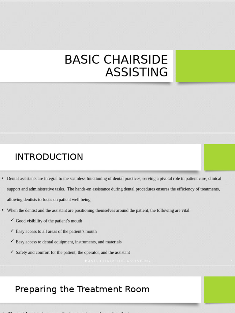 Basic Chairside Assisting | PDF | Dentist | Health Care