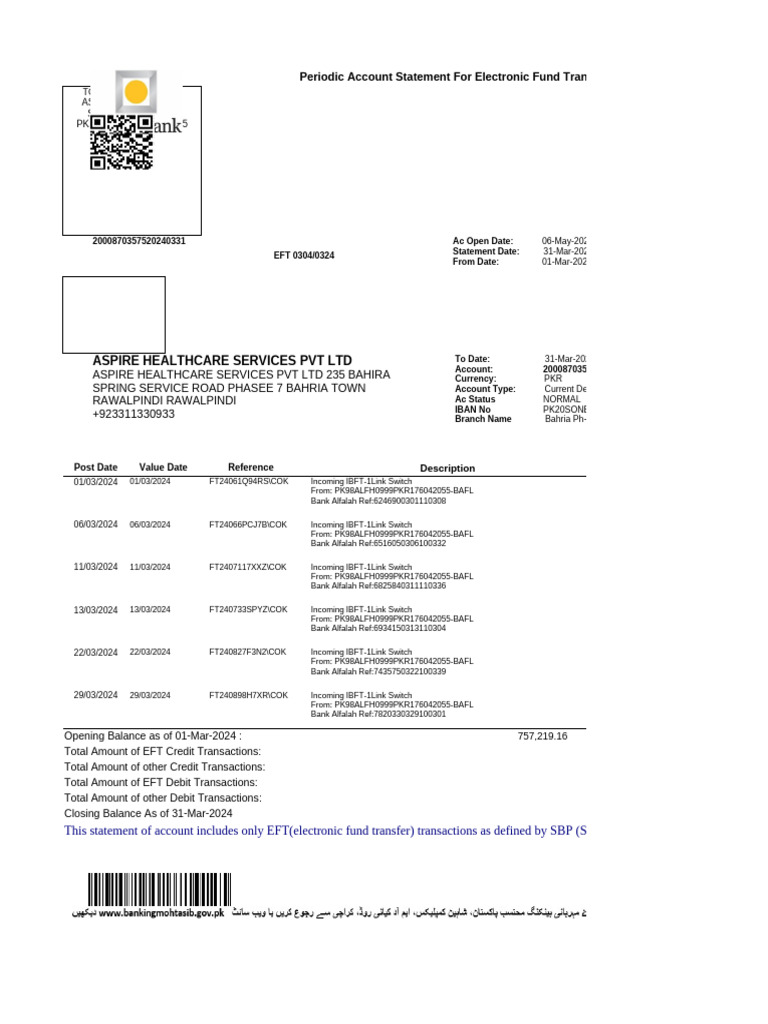 PeriodicAccountStatementForEFT Mar 24 | PDF