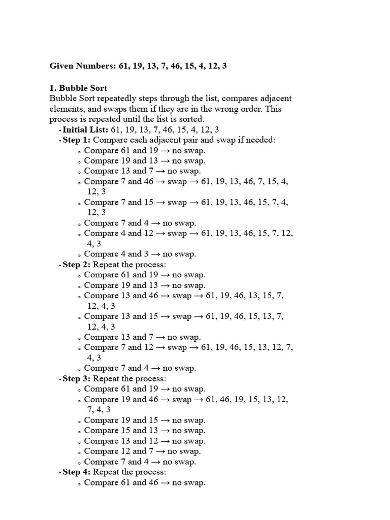 Sorting Assignment | PDF