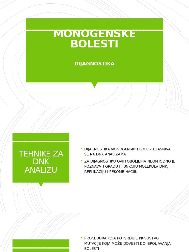 Monogenske Bolesti I Dijagnoza | PDF