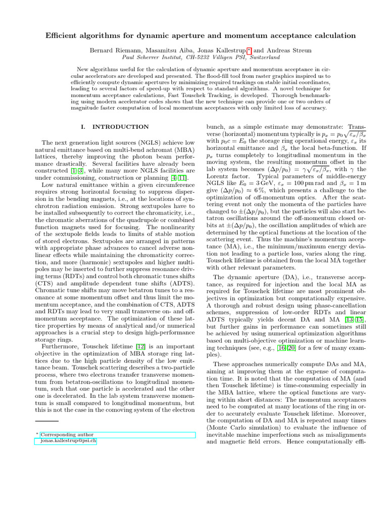 Efficient DA and MA Calculation | PDF