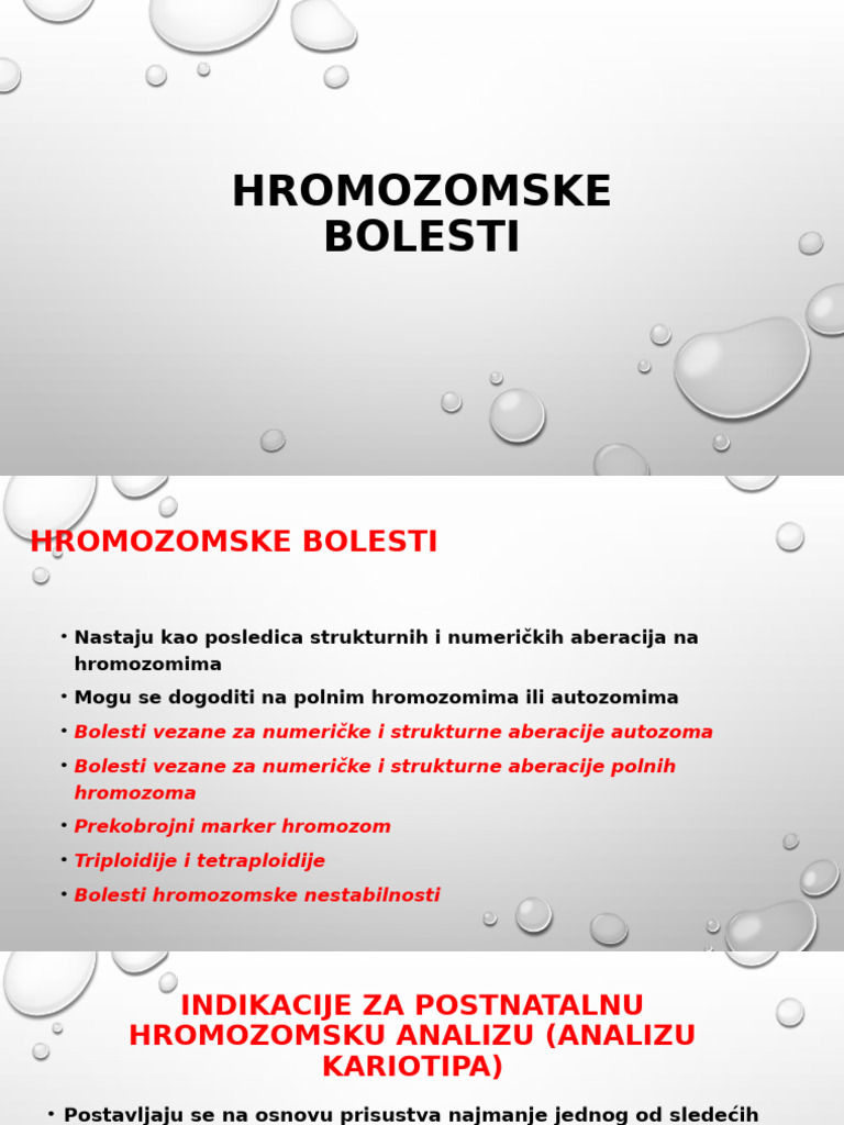 Hromosomske Bolesti | PDF
