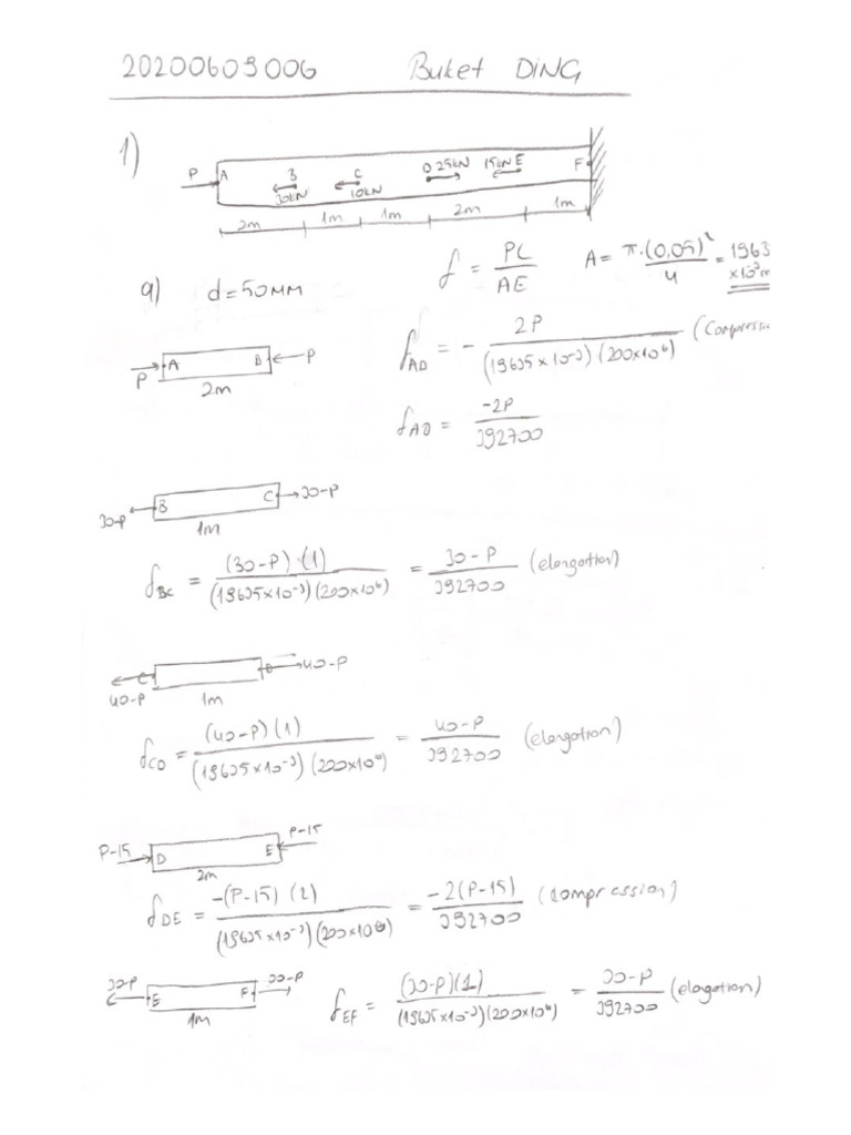 Strength of Material Midterm 1 | PDF