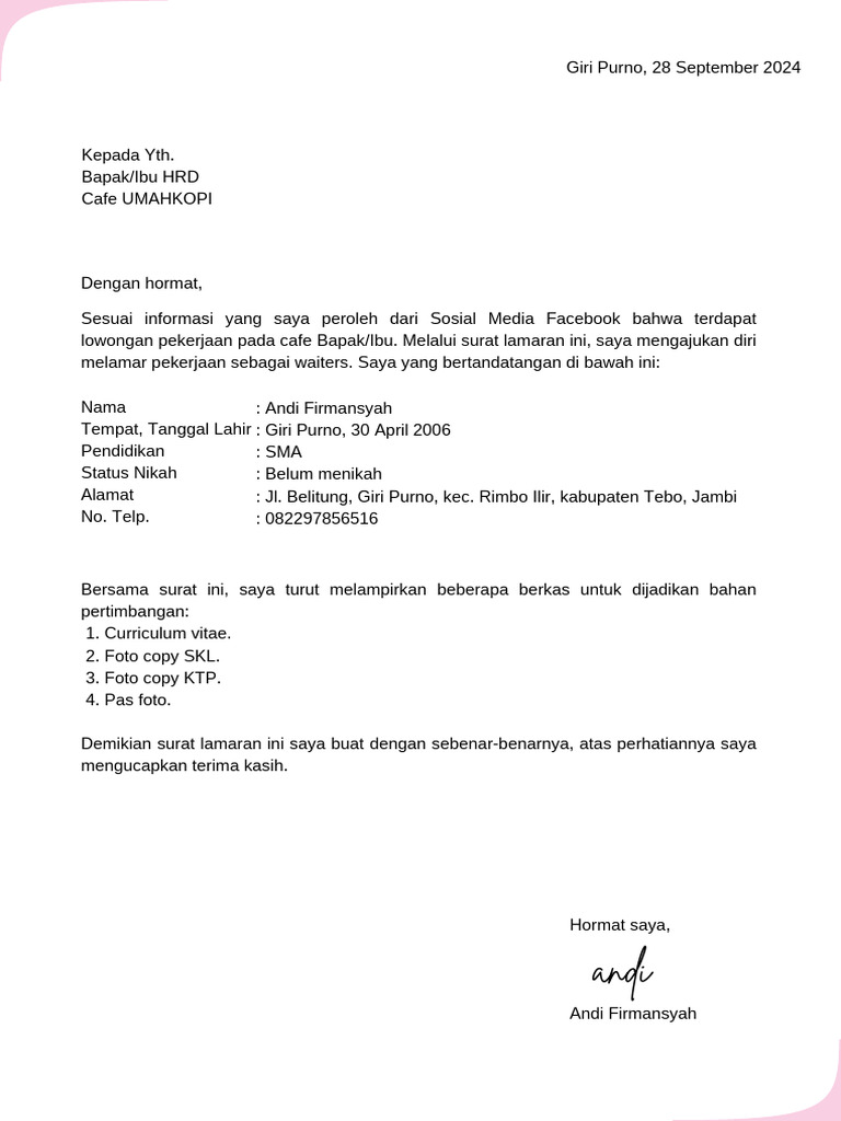 Data Diri - 20240928 - 234640 - 0000 | PDF