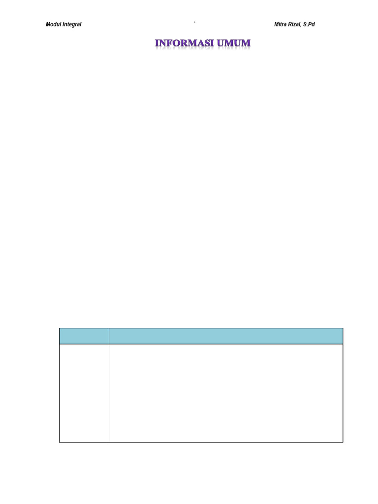 Modul Pembelajaran Integral Kelas 12 Pdf