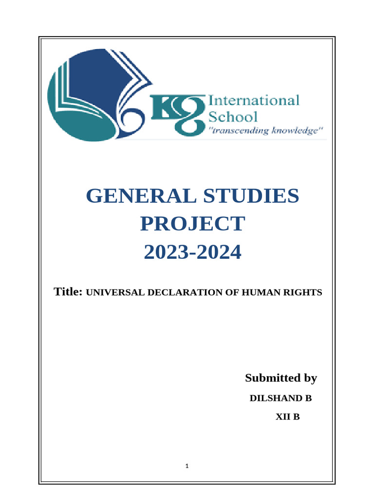 GST Project | PDF | Human Rights | Politics