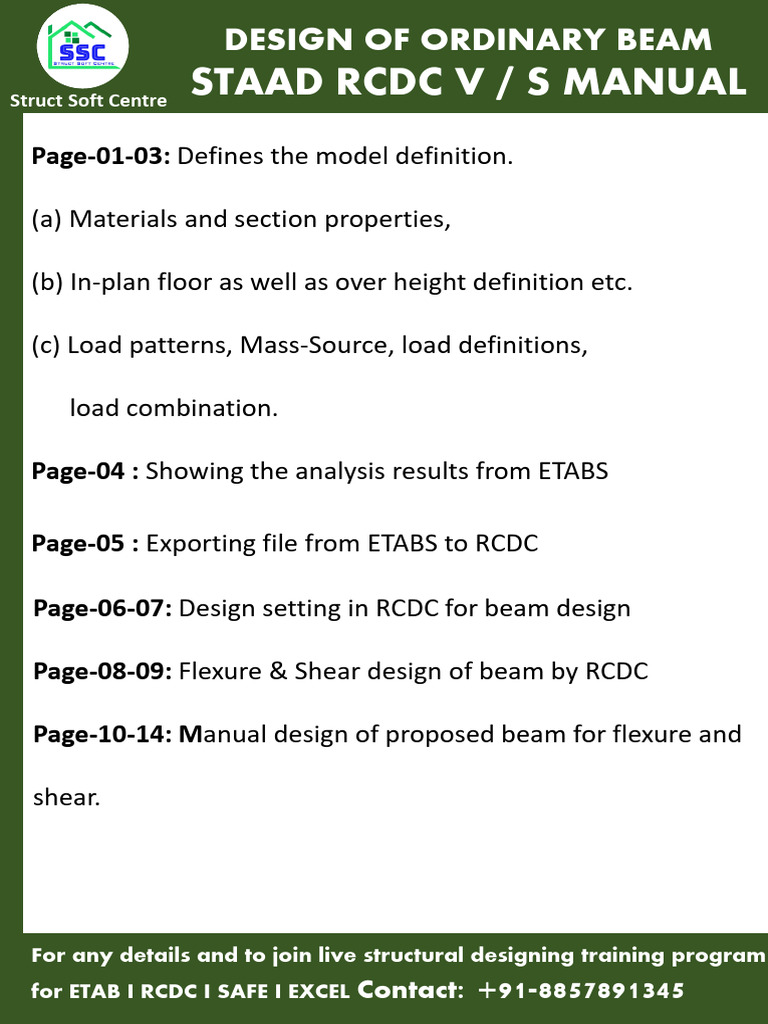 ? (Staad RCDC VS Manual) Ordinary Beam Design | PDF | Beam (Structure) | Teaching Methods ...