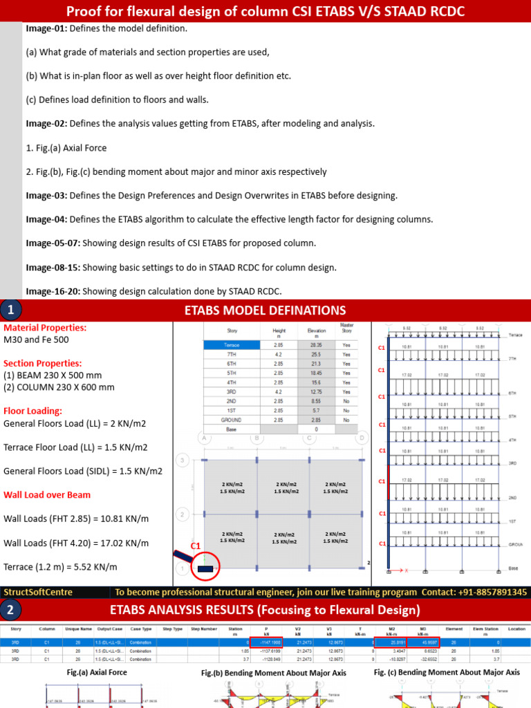 ? Column Design ETABS VS RCDC PDF | PDF | Beam (Structure) | Column