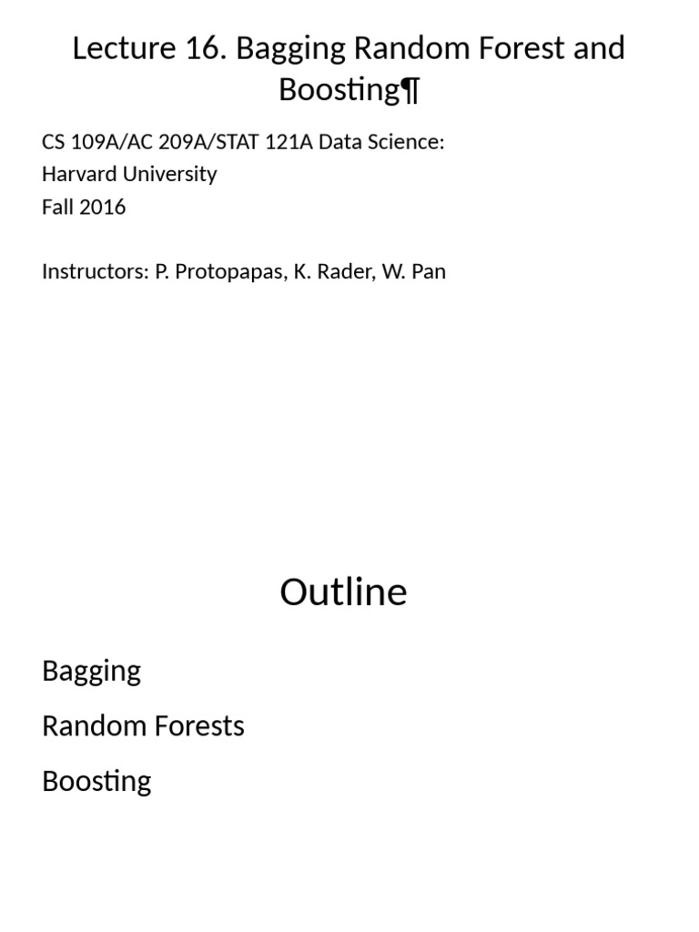 d10 - Bagging - RF - Boosting | PDF
