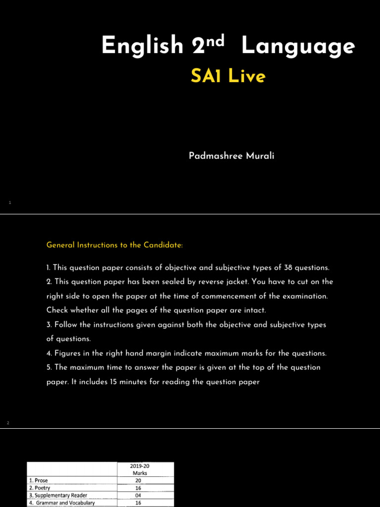 English 2nd Language_ Presentation | PDF