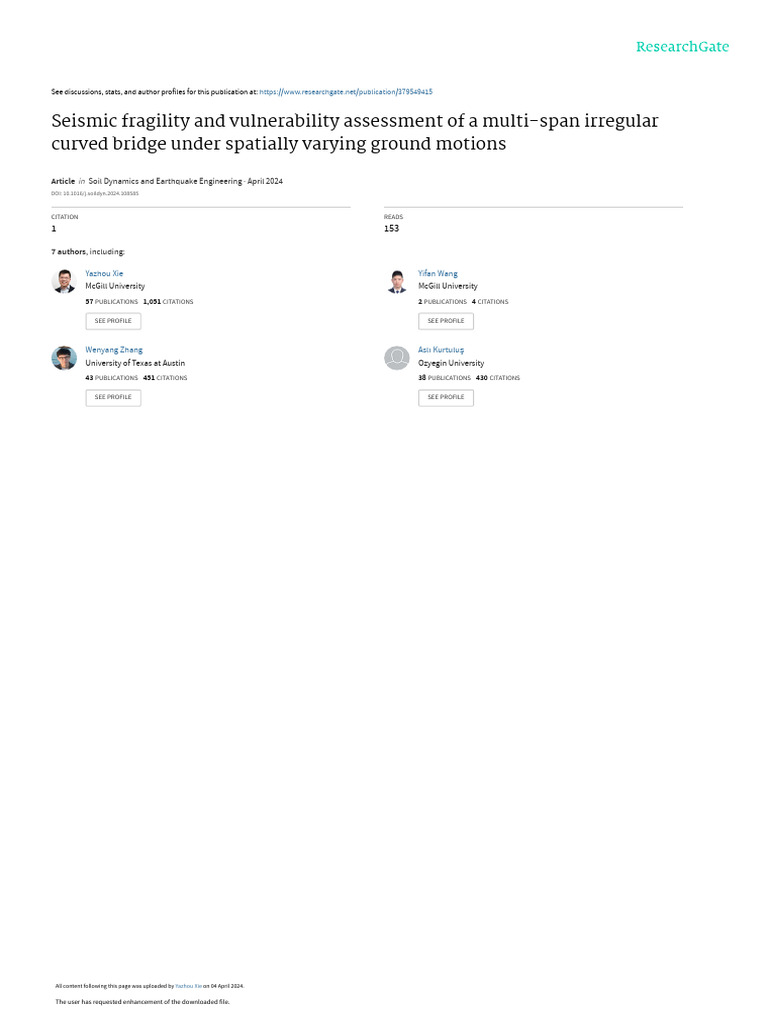 Songetal 2024 SDEE ViaductFragility | PDF