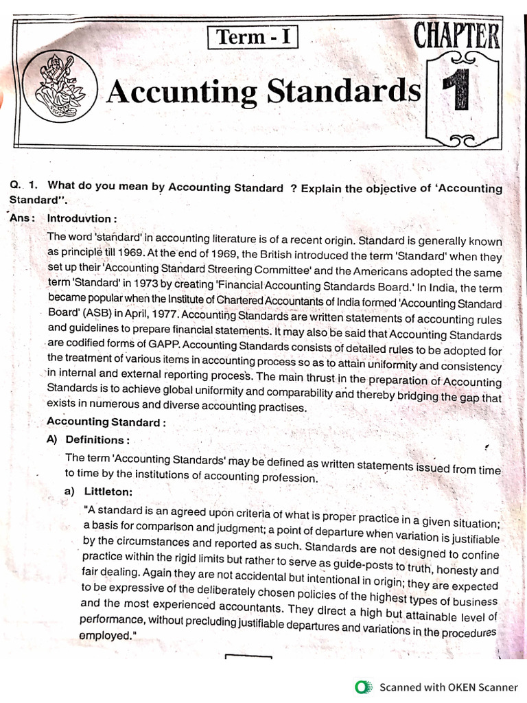 Accounting Standards Theory-1 | PDF