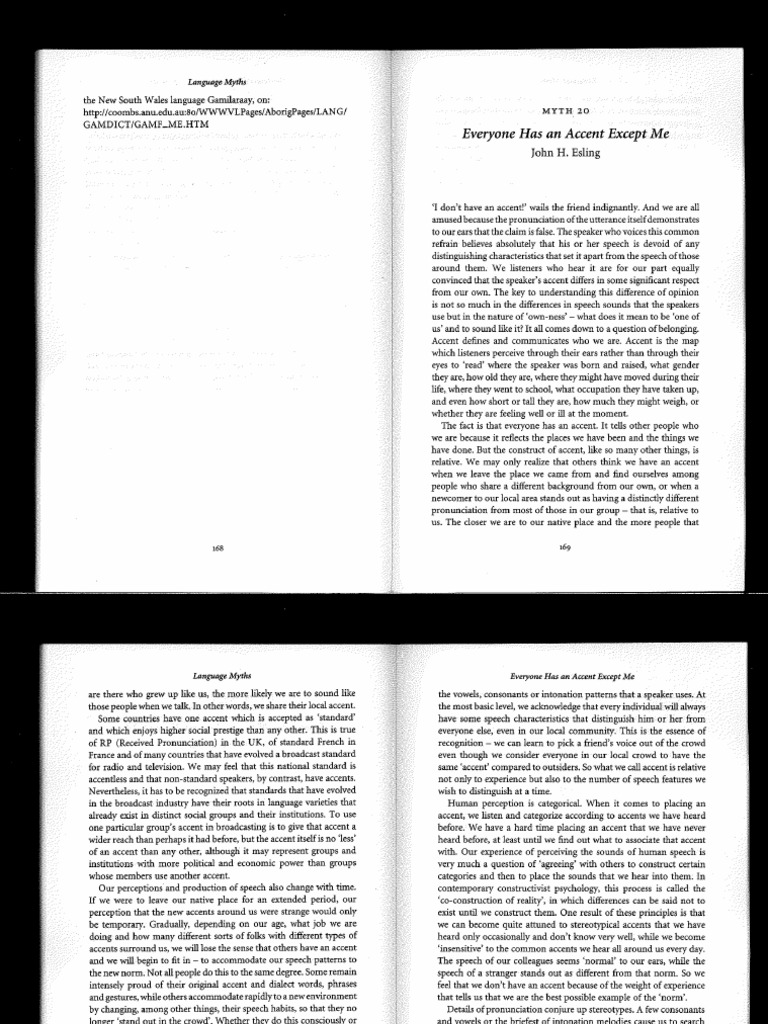 Esling Everyonehasanaccentexceptme | PDF