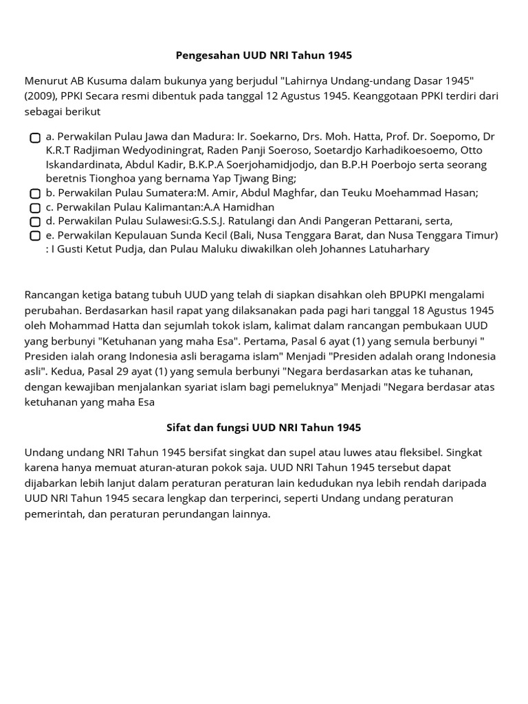 Pengesahan UUD NRI Tahun 1945 - 20240929 - 195841 - 0000 | PDF