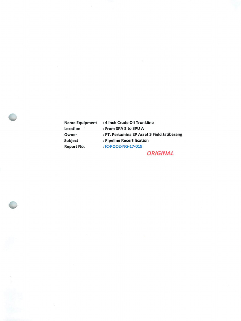 4 Inch Crude Oil Trunkline Spa 3 To Spu A Ok | PDF