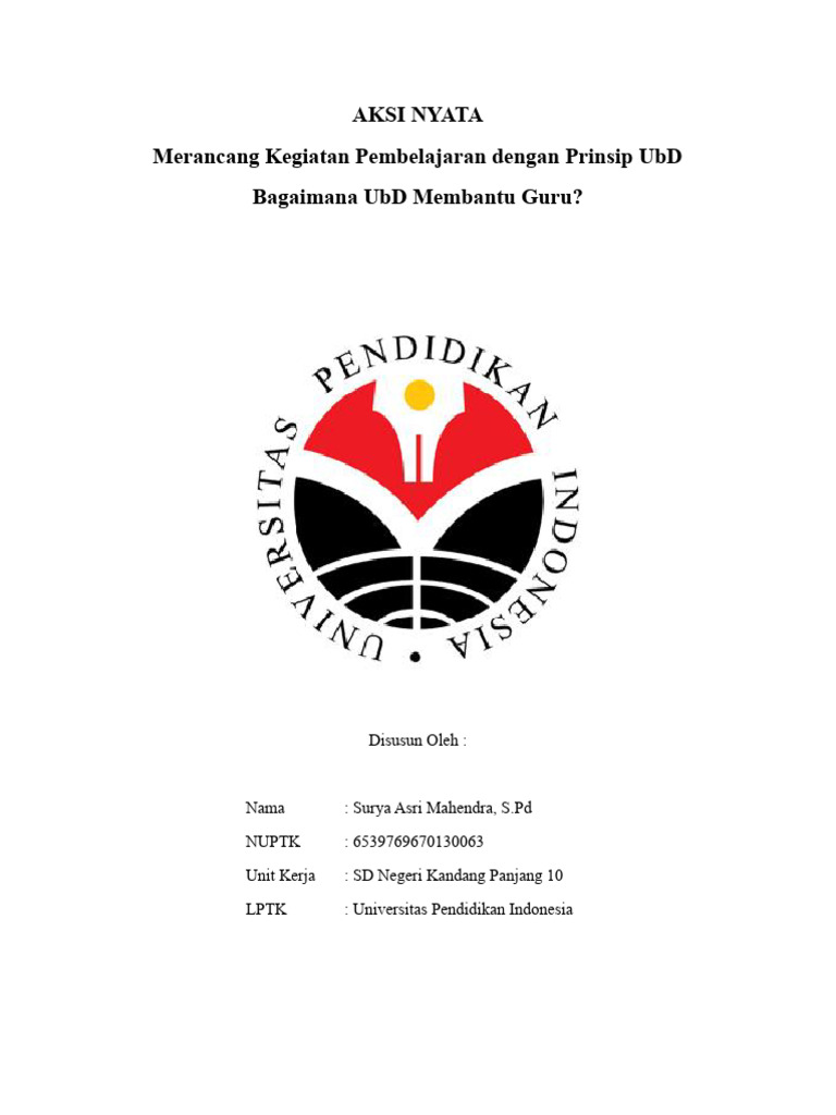 Jurnal Pembelajaran Modul 1 UbD (Understanding by Design) | PDF ...