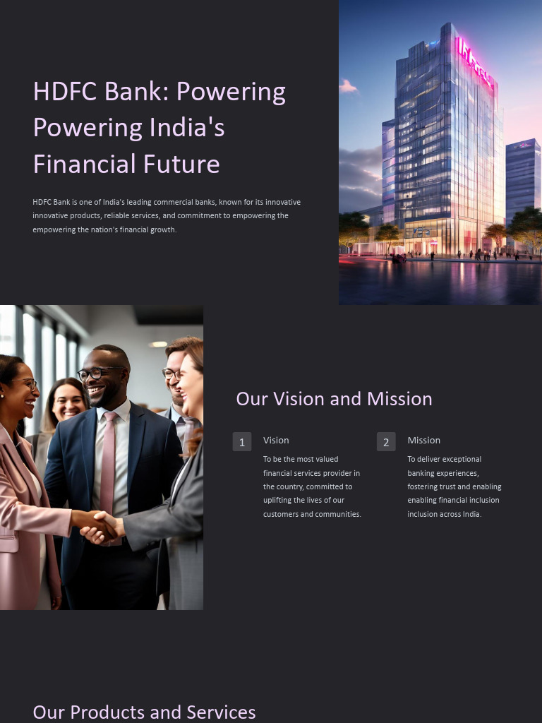 HDFC Bank Powering Indias Financial Future | PDF