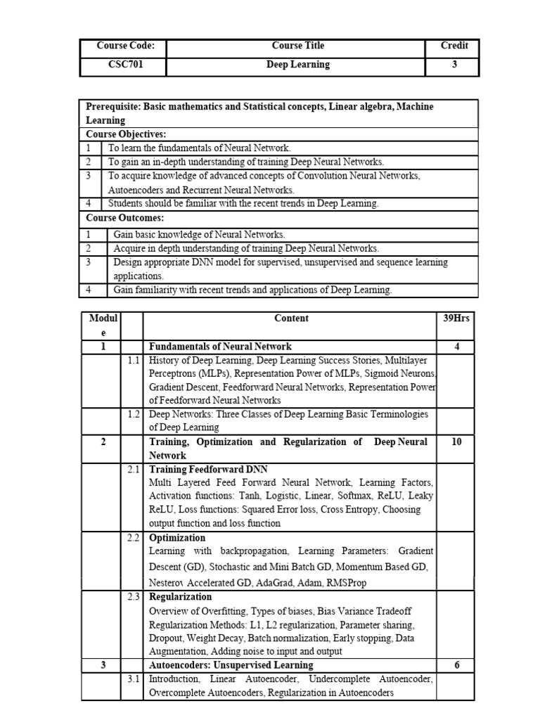 Deep Learning theory | PDF