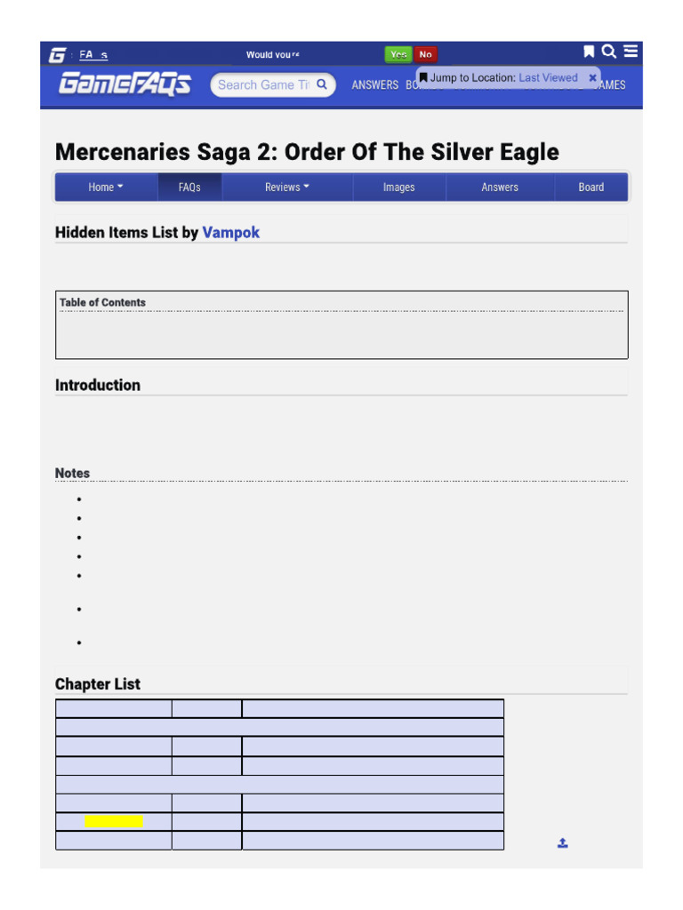 Mercenaries Saga 2 - Order of The Silver Eagle Hidden Items List For 3DS by Vampok - GameFAQs | PDF
