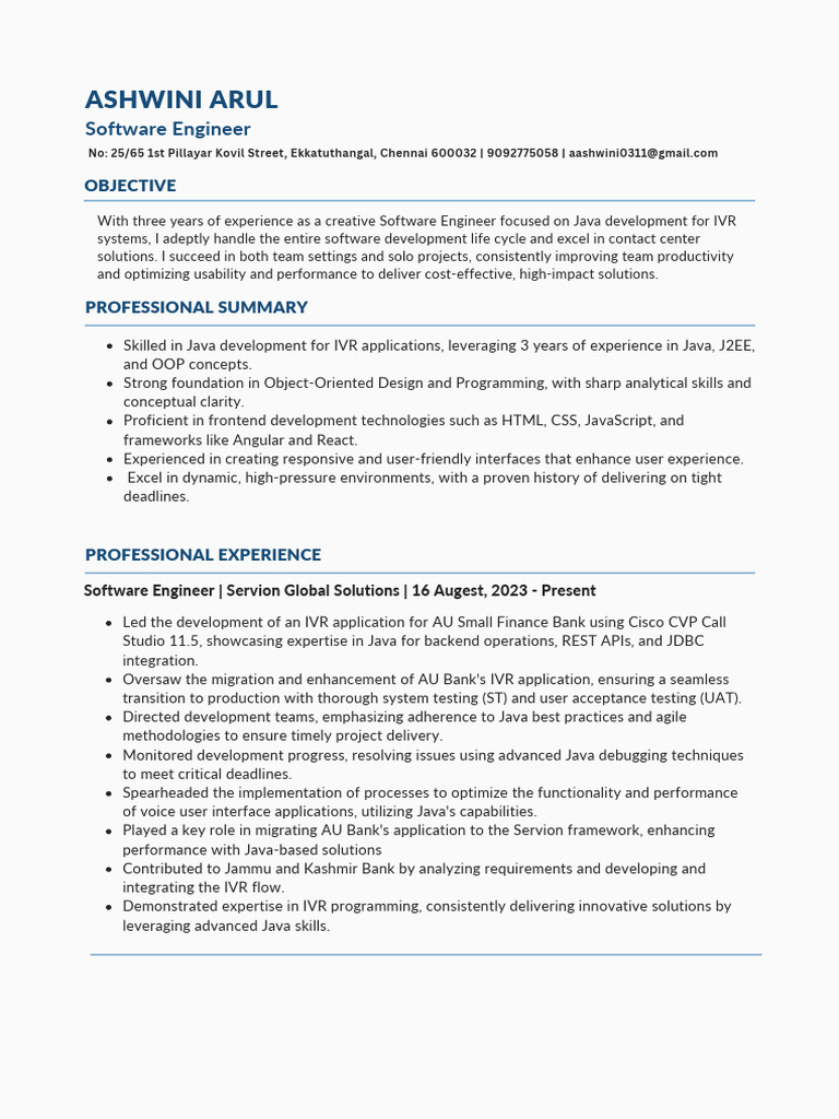 Ashwini Resume-1 | PDF