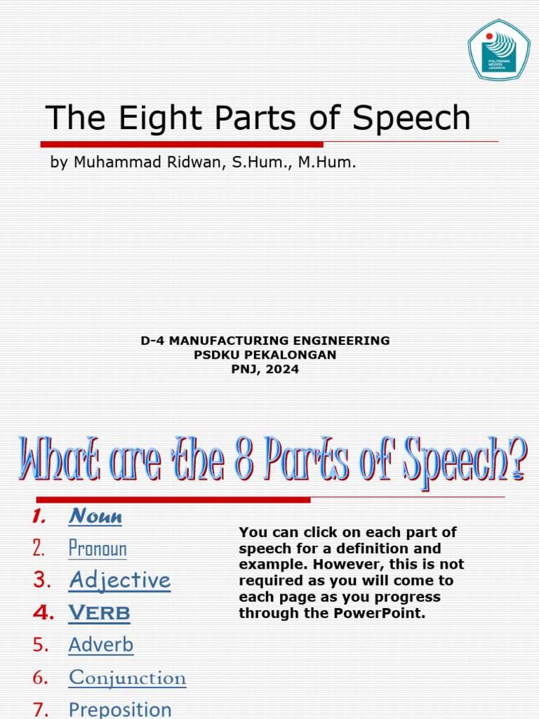 4 - The Eight Parts of Speech | PDF | Part Of Speech | Adverb