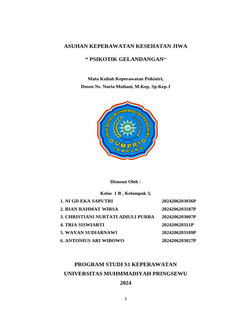 Asuhan Keperawatan Kesehatan Jiwa | PDF