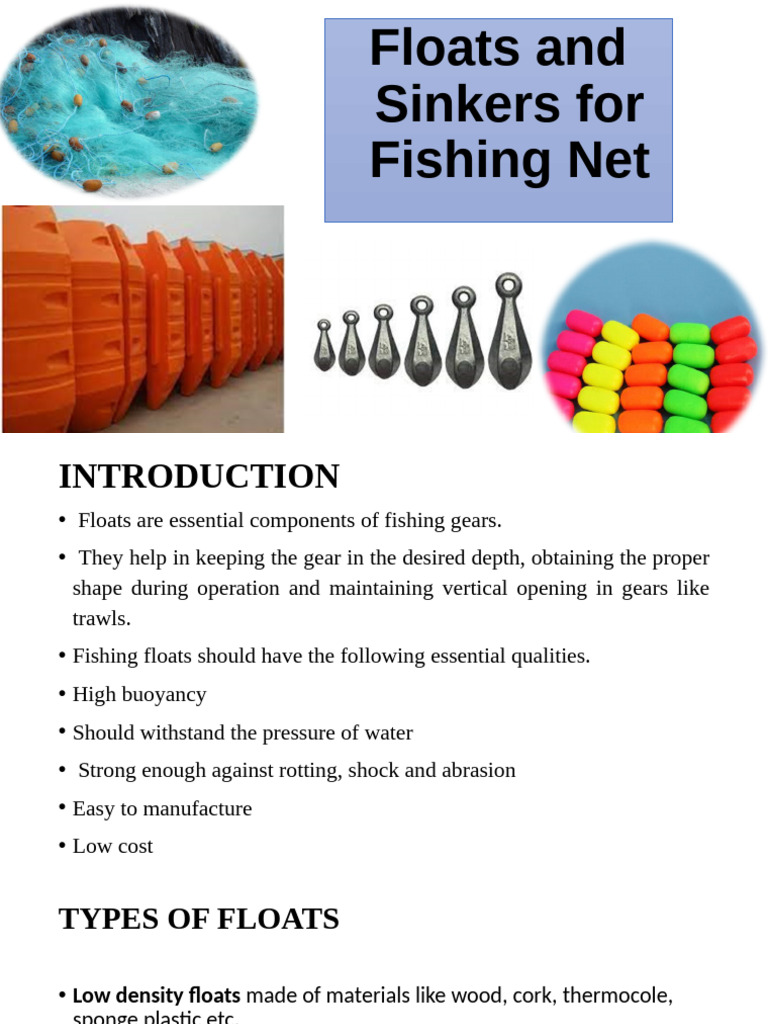 Floats and Sinkers For Fishing Net | PDF