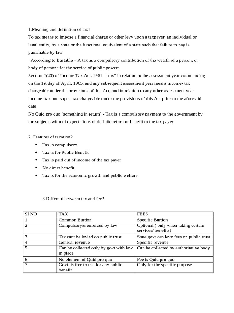Taxation Notes | PDF