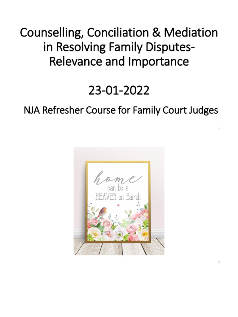 1.counselling, Conciliation & Mediation in Resolving Family Disputes ...