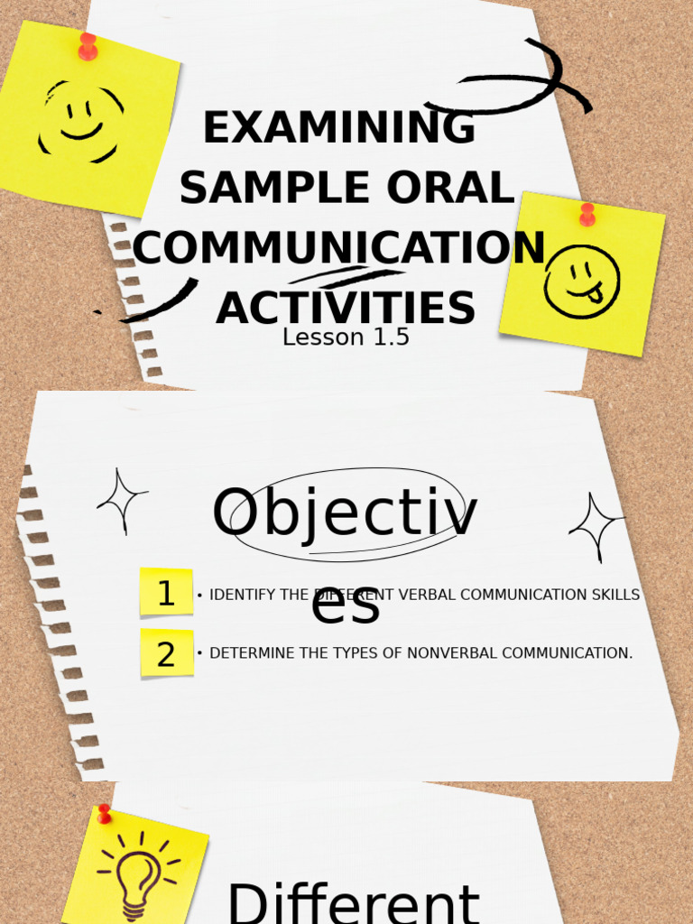 Examining Sample Oral Communication Activities | PDF