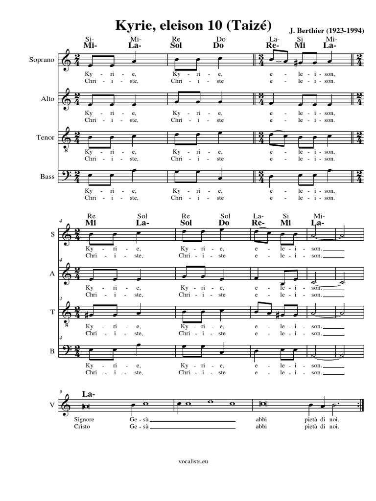 Kyrie - 10 Gloria PART | PDF