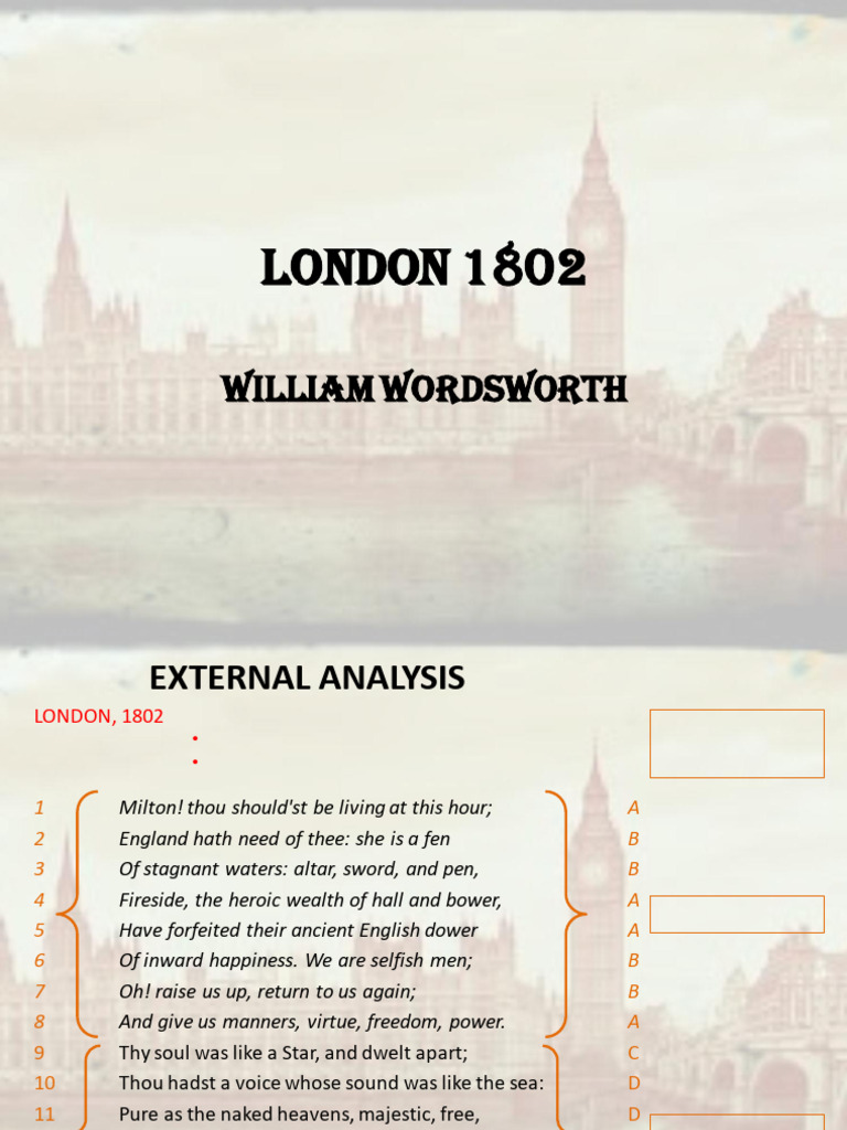 London 1802 | PDF | Poetry
